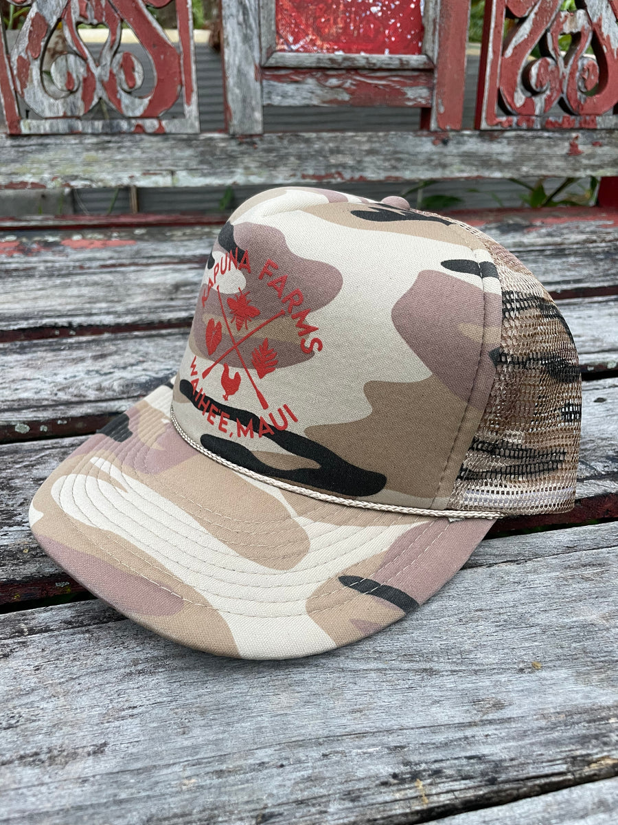 Trucker Hat- Sand Camo – Kapuna Farms