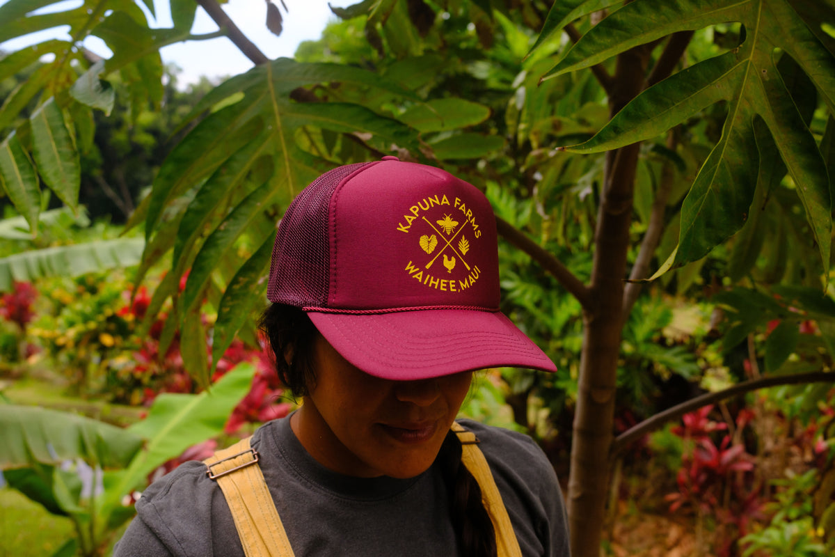Maroon Trucker Hat – Kapuna Farms