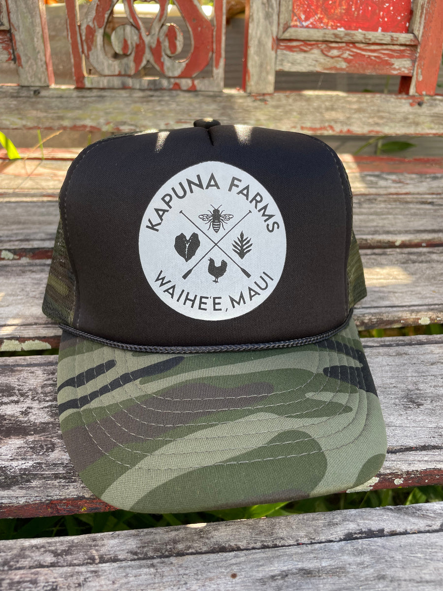 Trucker Hat - Black/Camo – Kapuna Farms