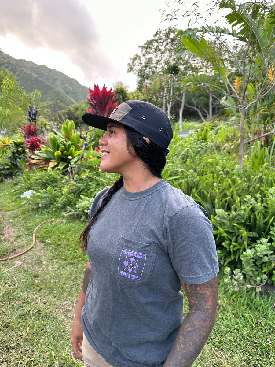 Kapuna Farms Pocket Tee - Vintage Black